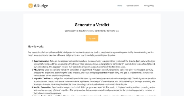 Ai Judge Ai Tool Introduction Price Traffic Pros Vs Cons Fqa Use Cases Freeworkai