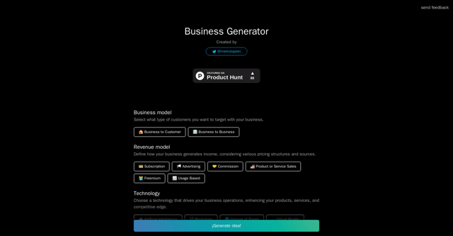 AI Business Idea Generator : AI tool introduction, price, traffic, pros ... AI Business Idea Generator : AI tool introduction, price, traffic, pros ...
