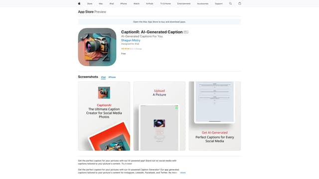 Captionr Ai Generated Photo Captions Ai Tool Introduction Price Traffic Pros Vs Cons Fqa