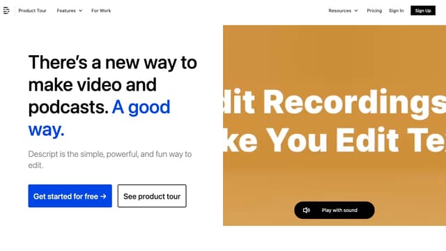 Descript Ai Tool Introduction Price Traffic Pros Vs Cons Fqa Use Cases Freeworkai