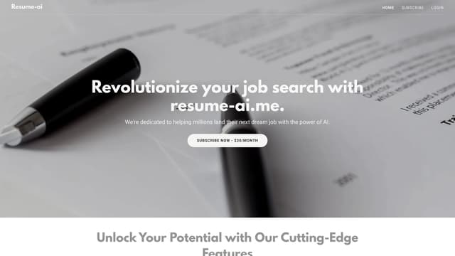 Resume Ai Ai Tool Introduction Price Traffic Pros Vs Cons Fqa Use Cases Freeworkai